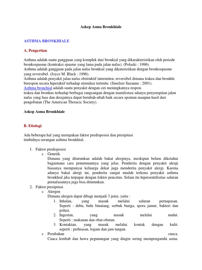 Askep Asma Bronkhiale | PDF