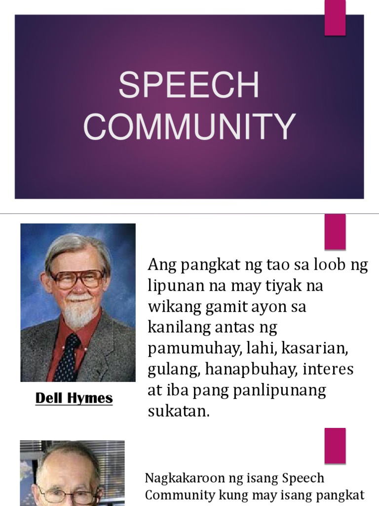 Speech Community | PDF