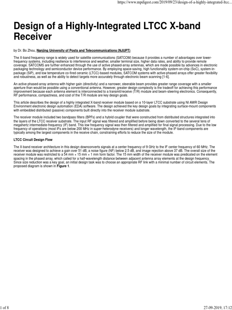 Design of A Highly Integrated Receiver | PDF | Inductor | Amplifier