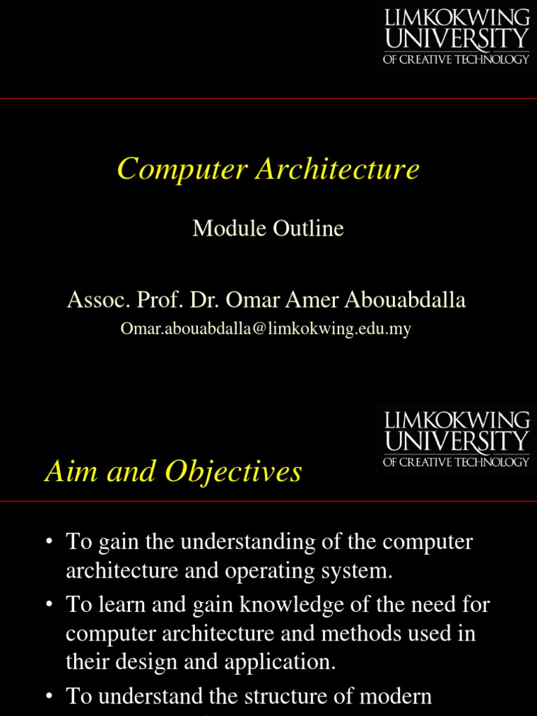Computer Architecture Module Outline | PDF | Input/Output | Central ...