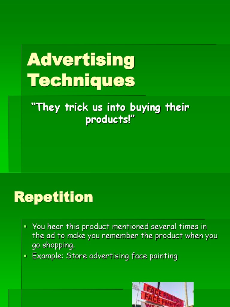 Advertising Techniques Explained | PDF | Career & Growth | Social Science