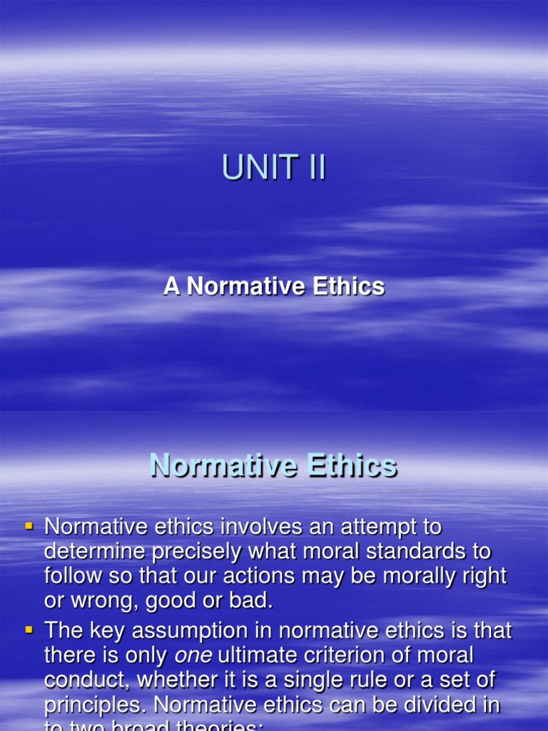 Normative Ethics | PDF | Employment | Morality