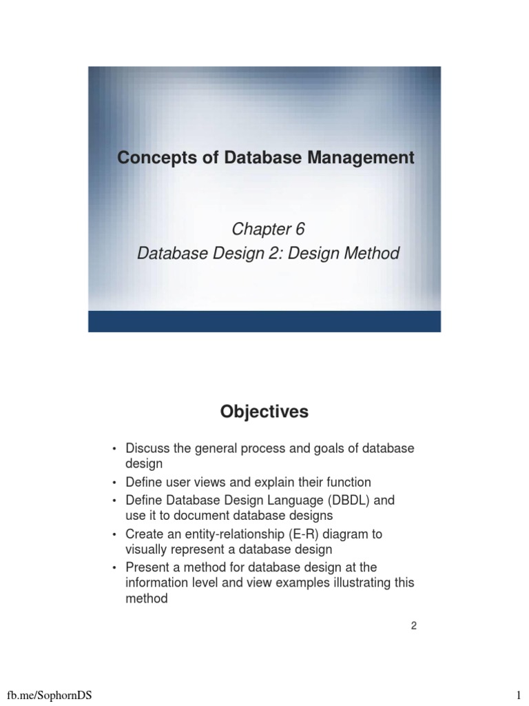 Database System Chapter 2 Database Design 2 - Design Method | PDF ...