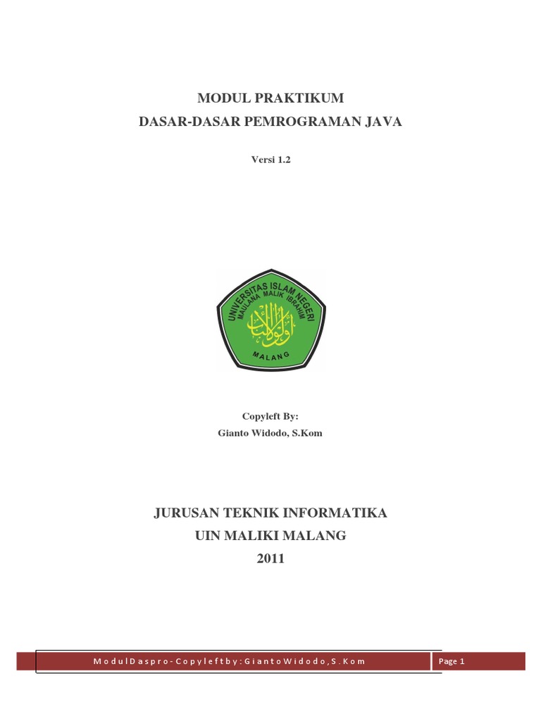 Modul Dasar Pemrograman Java | PDF