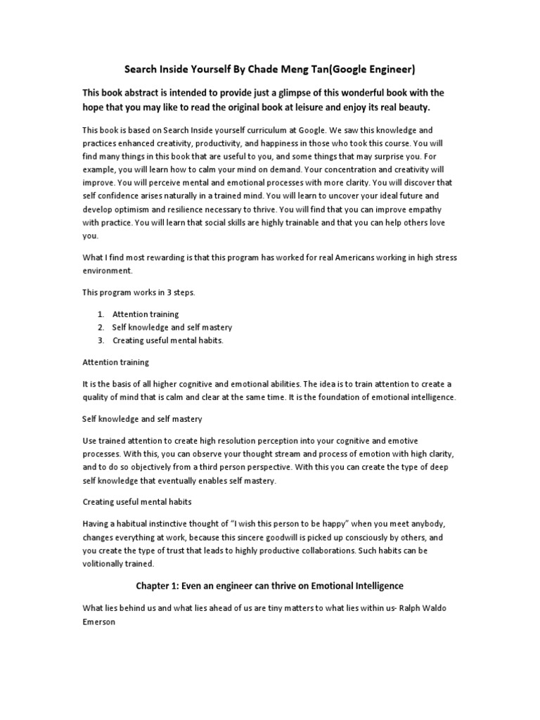 Search Inside Yourself PDF | PDF | Emotions | Anger