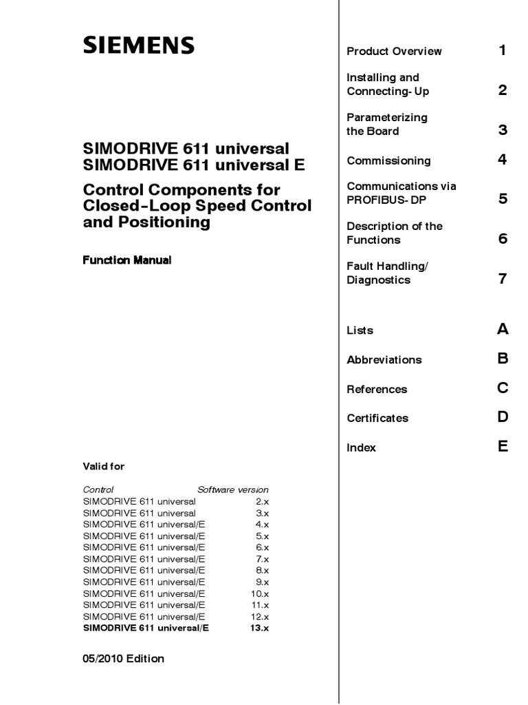 DRV Simodrive 611U Function Manual | PDF | Electrostatic Discharge ...