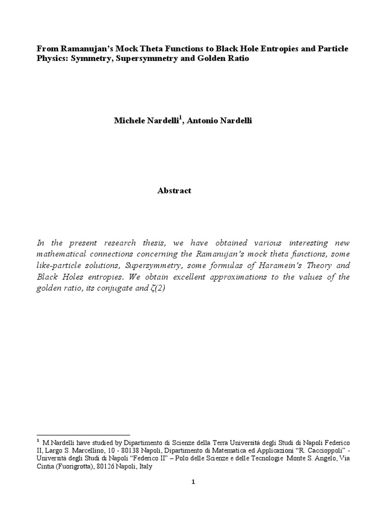 From Ramanujans Mock Theta Functions To Black Hole Entropies And Particle Physics Symmetry