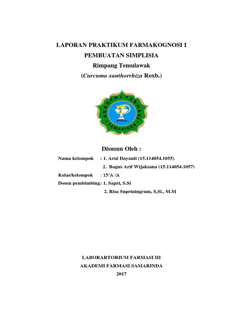 Simplisia Rimpang Temulawak dan Khasiatnya | PDF | Kesehatan Holistik ...