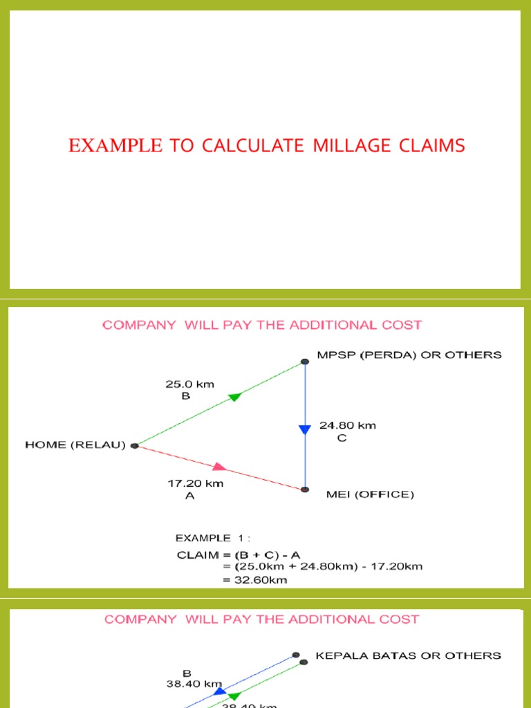 Example To Calculate Millage Claims | PDF