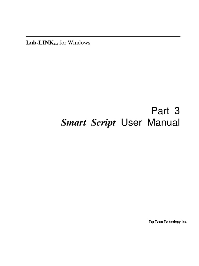 Smart Script User Manual | PDF | Control Flow | Command Line Interface