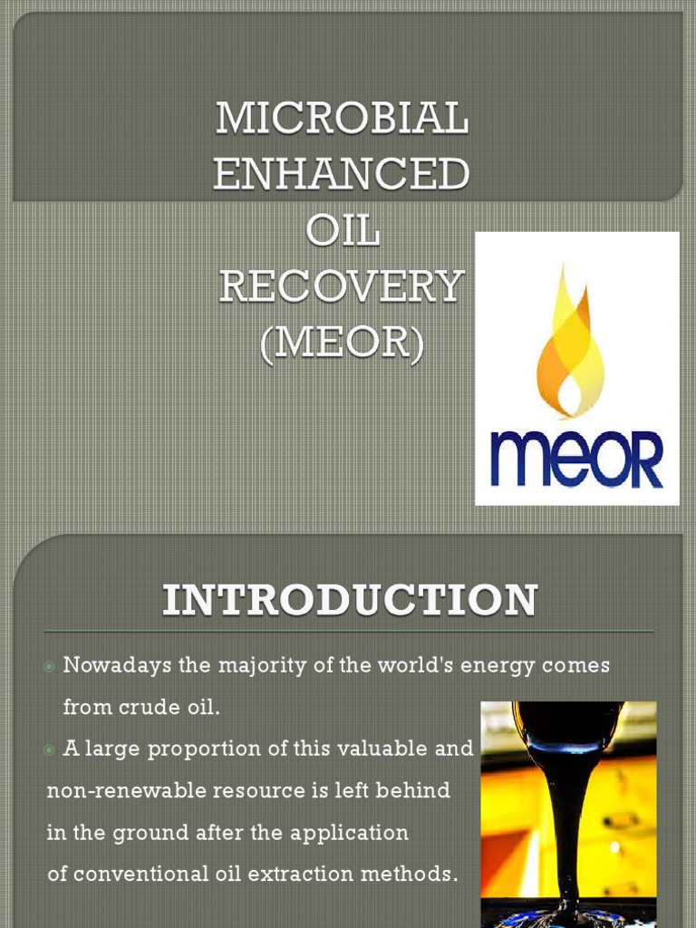 Microbial Enhanced Oil Recovery Techniques | PDF | Enhanced Oil ...