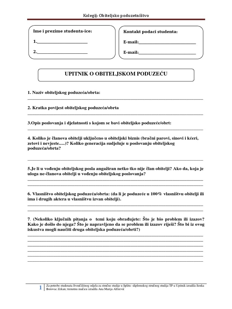 Upitnik PDF | PDF