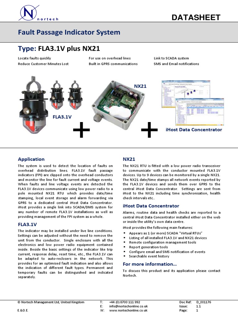 Datasheet: Fault Passage Indicator System Type | PDF | Scada | Server ...