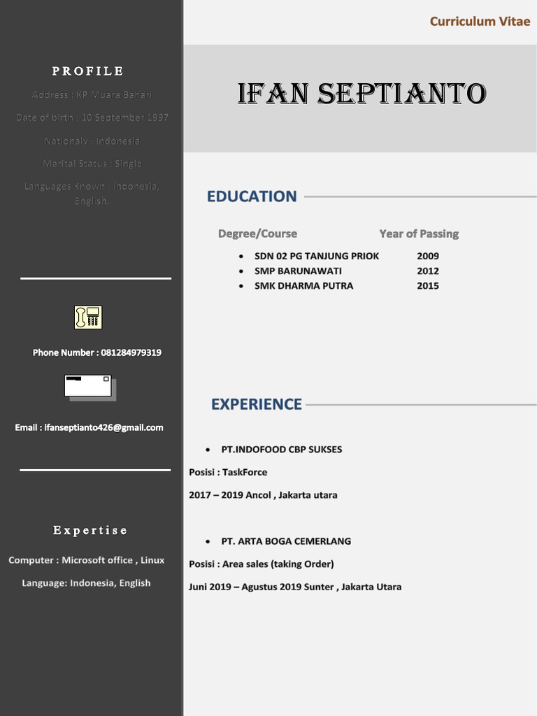 CV Ifan | PDF
