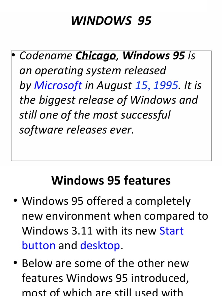 Window 95 | PDF | Microsoft Windows | Operating System