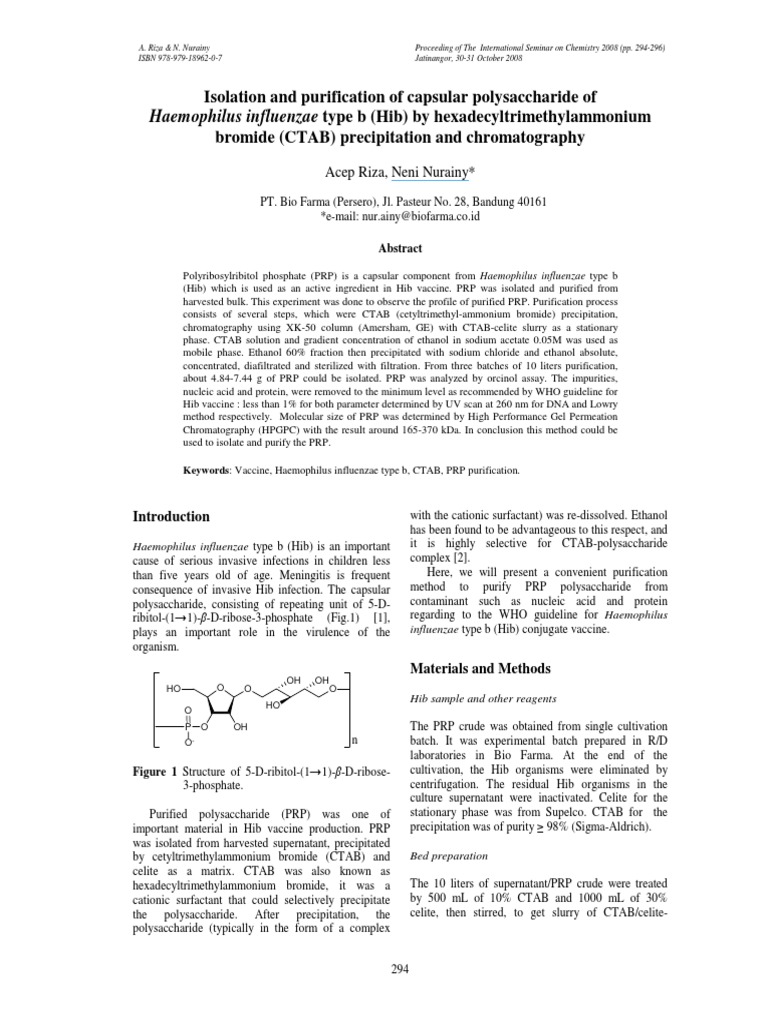 Isolation and Purification of Capsular Polysacchar PDF | PDF ...
