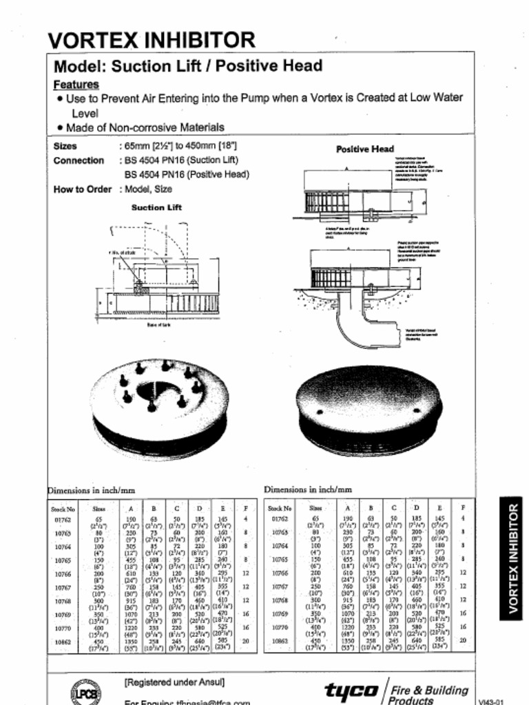 TYCO Vortex Inhibitor PDF | PDF