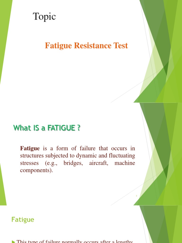 Fatigue Resistance Testing Overview | PDF | Fatigue (Material) | Stress ...