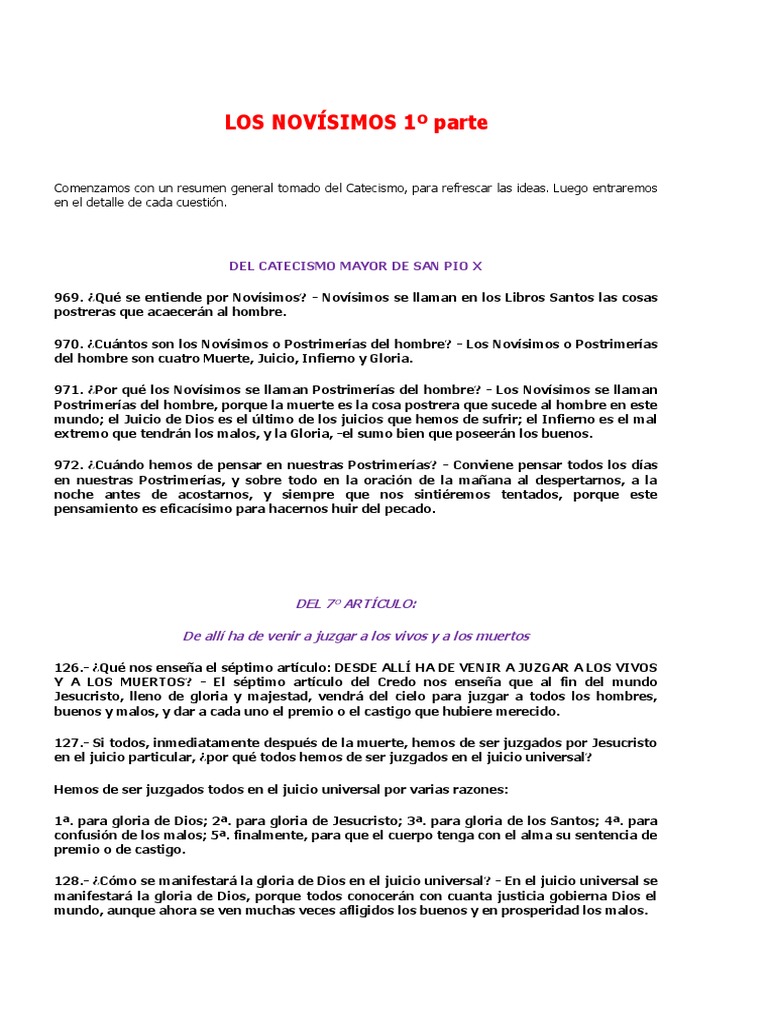 Los Novísimos. Primera Parte | PDF | Purgatorio | Infierno