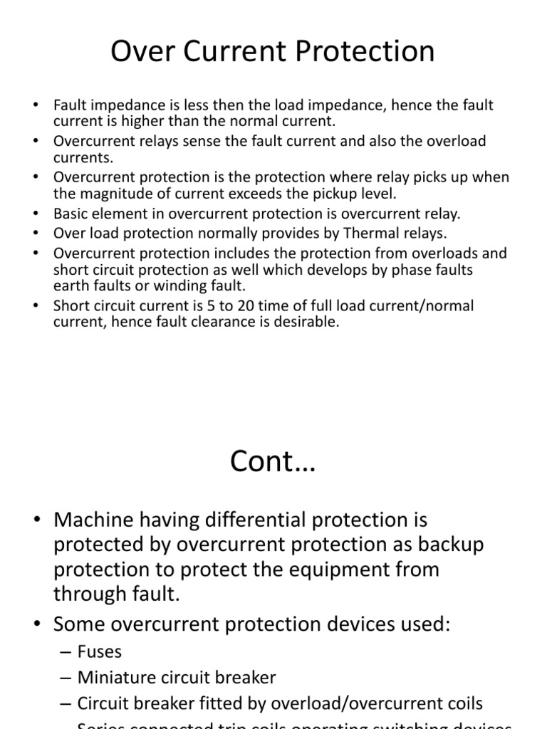 Over Current Protection | PDF | Relay | Inductor