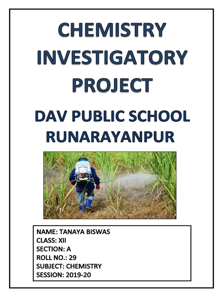 Chemistry Project (12th) | PDF | Pesticide | Insecticide