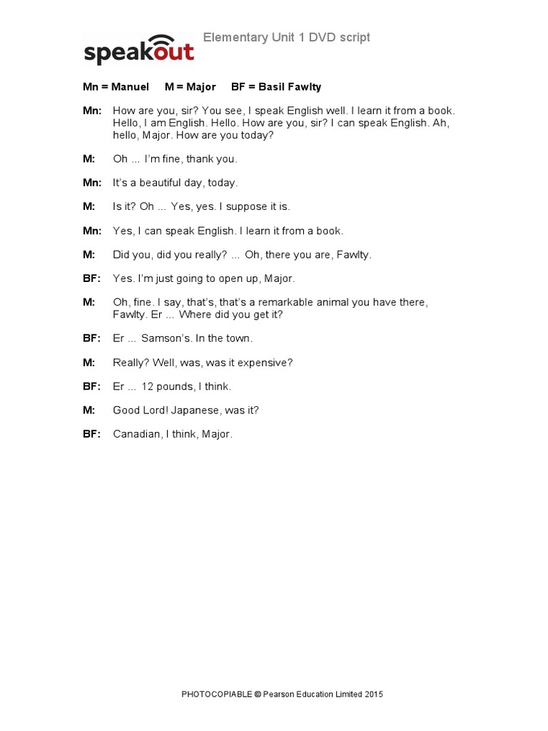 132 - 11 - Speakout Elementary 2nd. BBC DVD Scripts PDF | PDF | Nelson Mandela | Apartheid