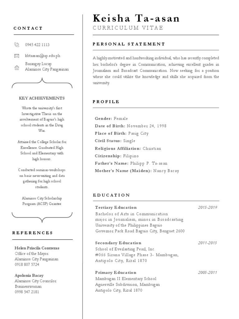 Keisha Ta - Asan: Curriculum Vitae | PDF | Communication | Learning