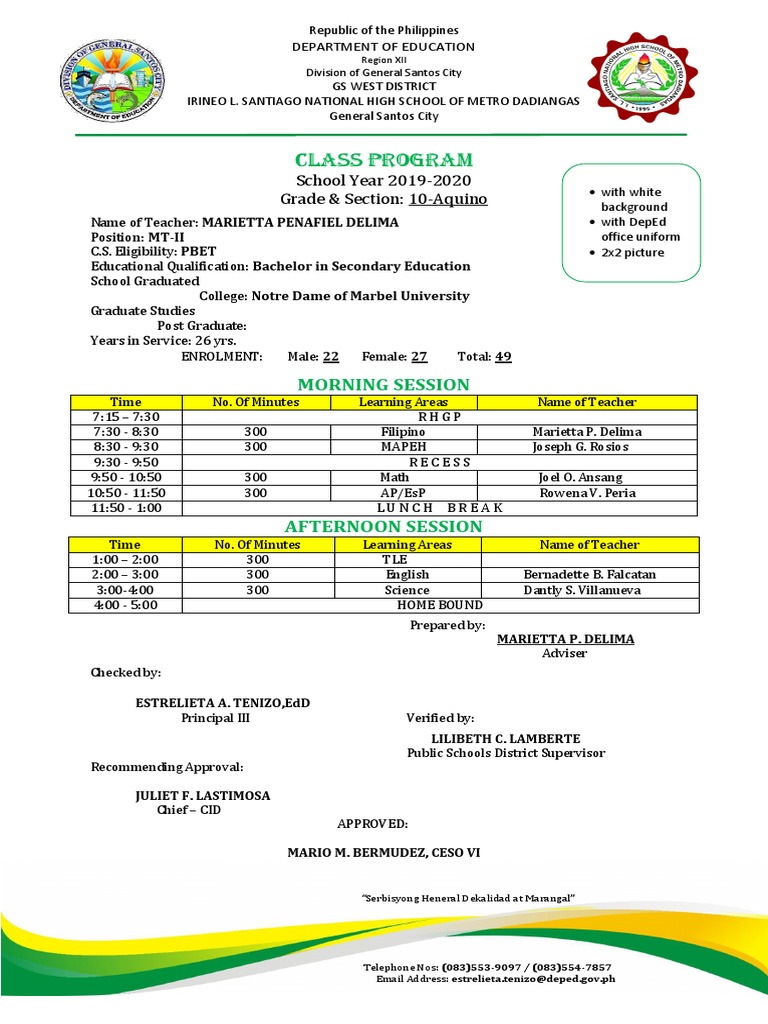 LATEST FORMAT CLass Program | PDF | Behavior Modification | Cognition