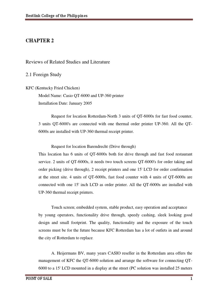 Reviews of Related Studies and Literature 2.1 Foreign Study | PDF ...