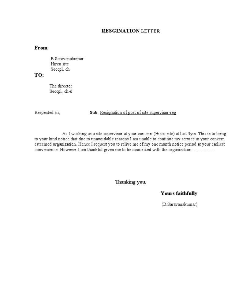 Resgination Letter | PDF