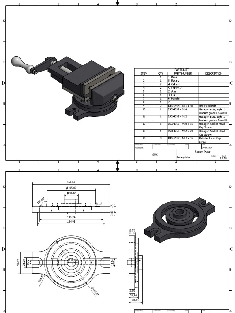 Rotary Vise A | PDF | Screw | Equipment