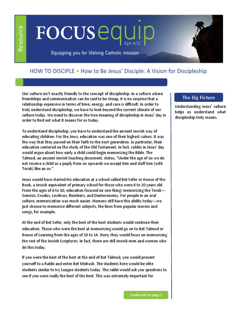 FOCUS How To Disciple | PDF | Disciple (Christianity) | Paul The Apostle