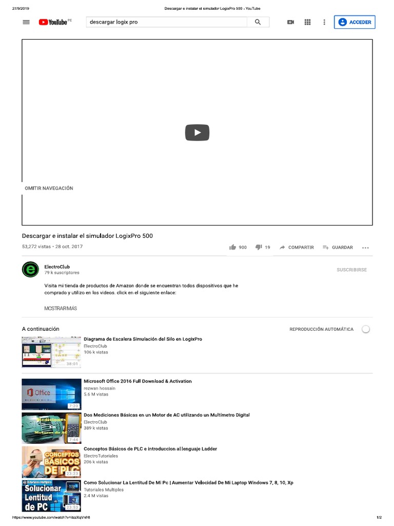 Descargar e Instalar El Simulador LogixPro 500 - YouTube | PDF