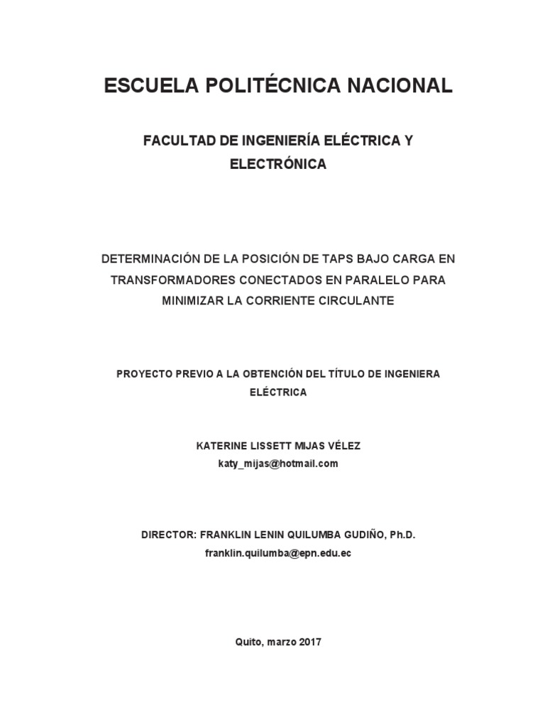 Taps Bajo Carga en Trafos | PDF | Transformador | Inductor
