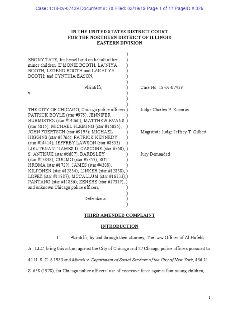 In The United States District Court For The Northern District of ...