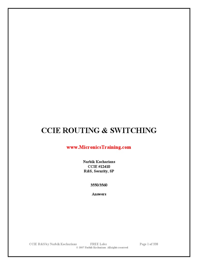 Ccie Routing Switching Pdf Pdf Network Switch Telecommunications Infrastructure 
