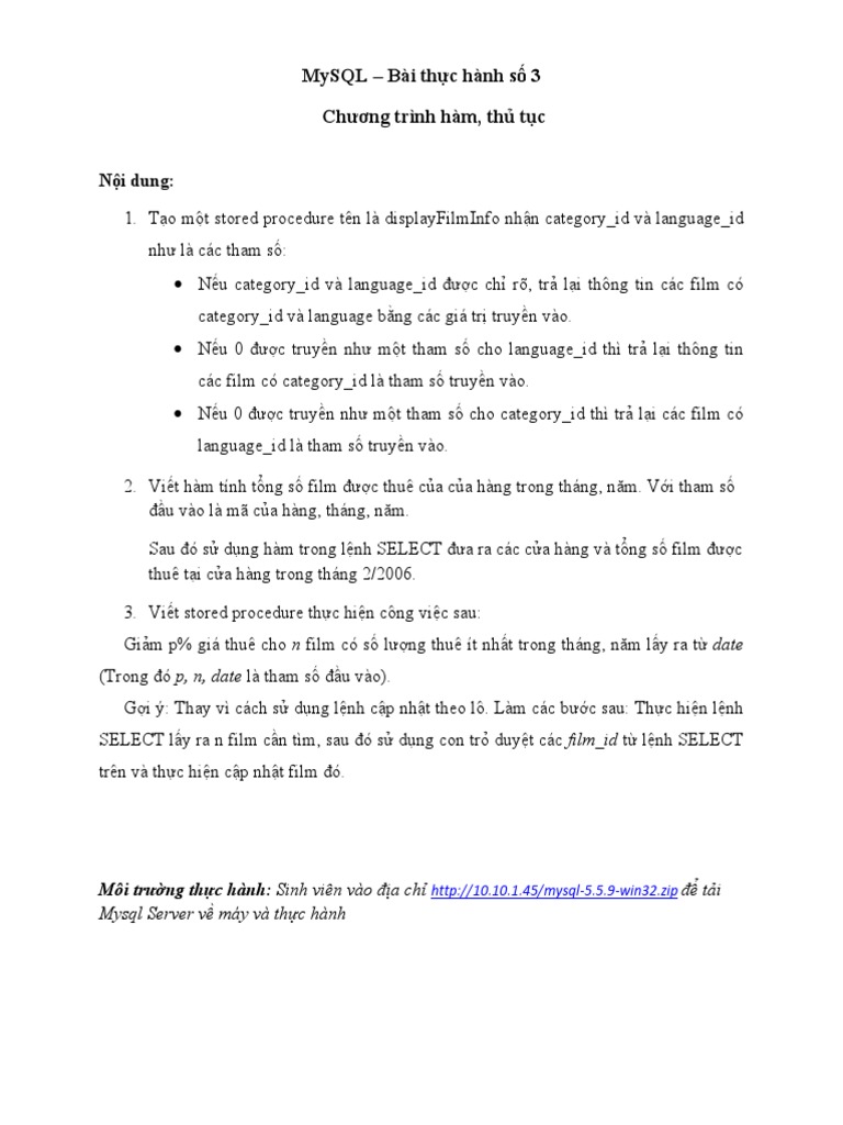 BaiTH 3 Thutuc Ham | PDF