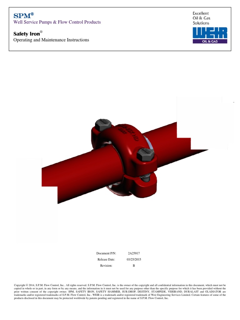 SPM Safety Iron Operating and Maintenance Instructions | PDF | Screw ...