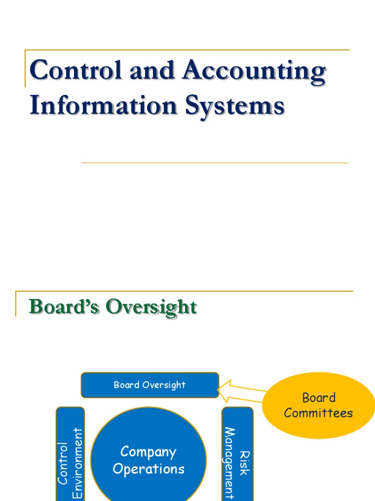 Control and Accounting Info Systems | PDF | Internal Control | Risk ...
