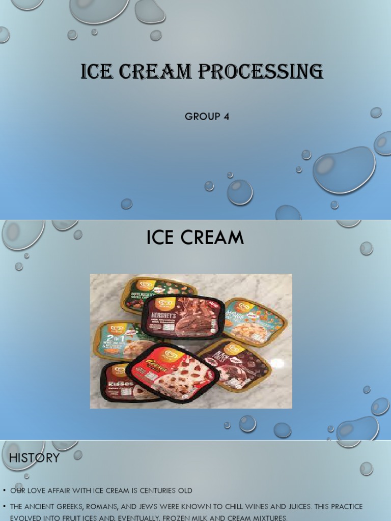 Ice Cream Process | PDF | Ice Cream | Cream