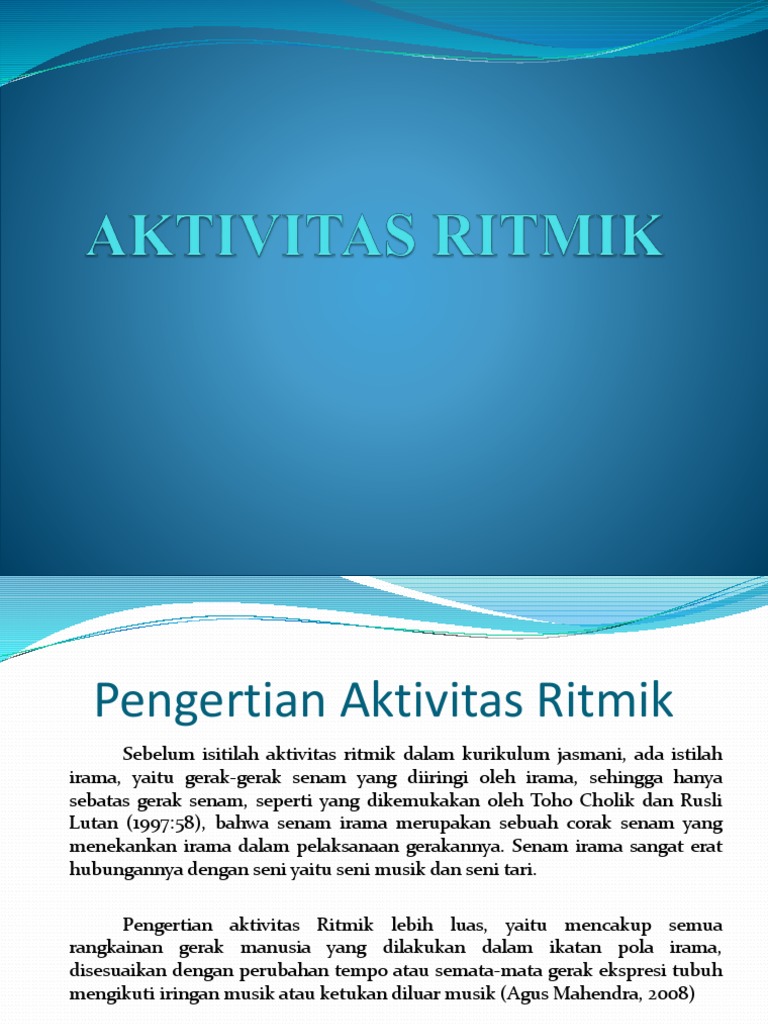 Aktivitas Ritmik | PDF