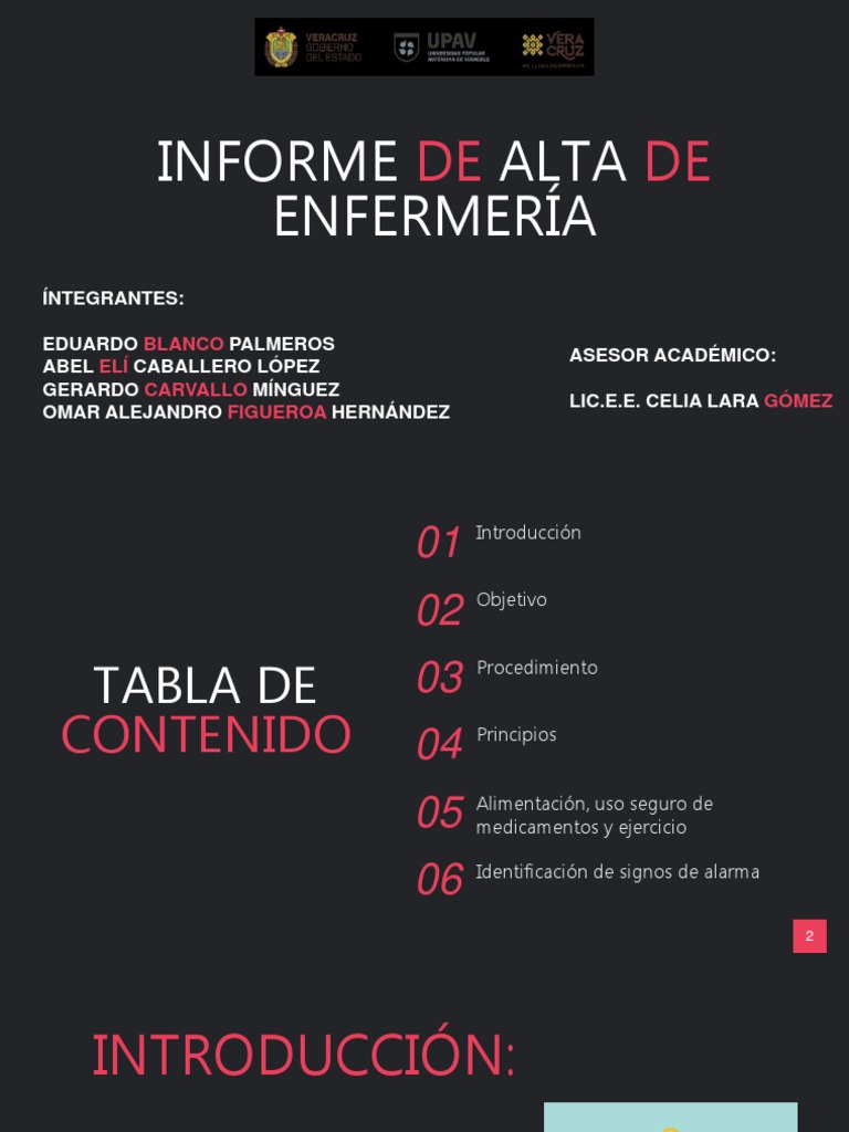 Informe de Alta de Enfermería | PDF | Enfermería | Hospital