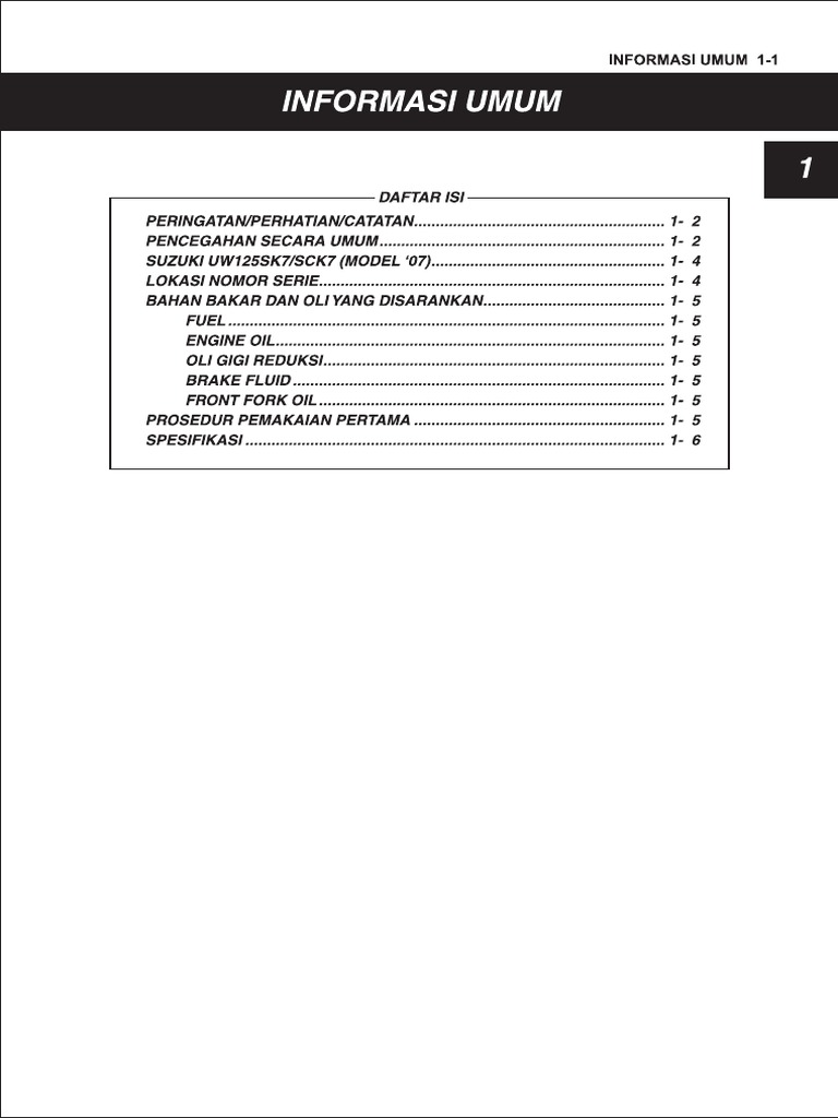 Manual Book Motor | PDF