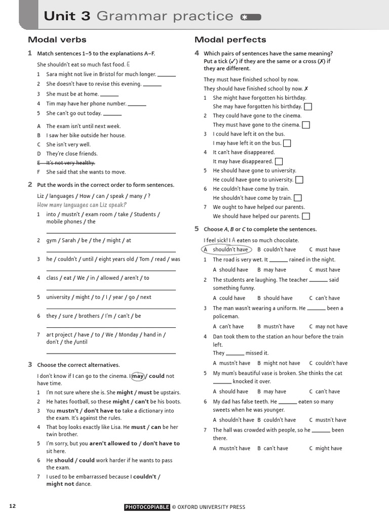 Unit 3: Grammar Practice | PDF