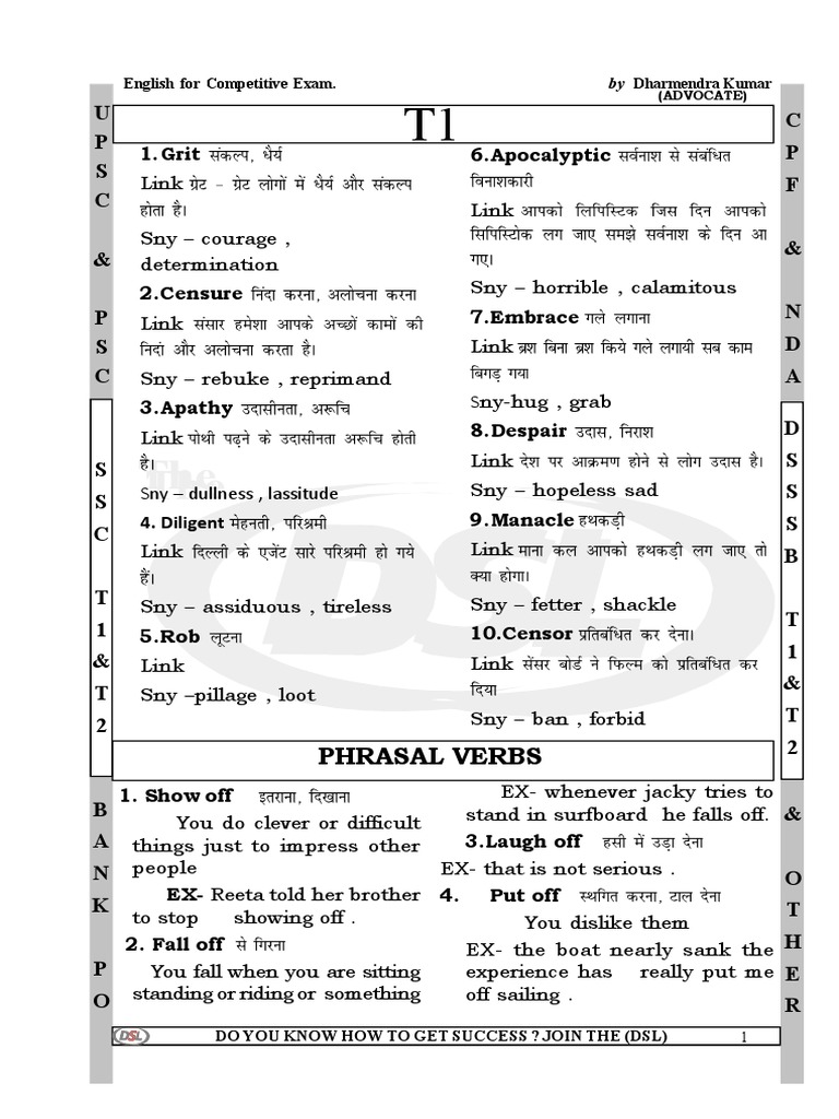 English for Competitive Exams: A Guide to Improving Vocabulary Through ...