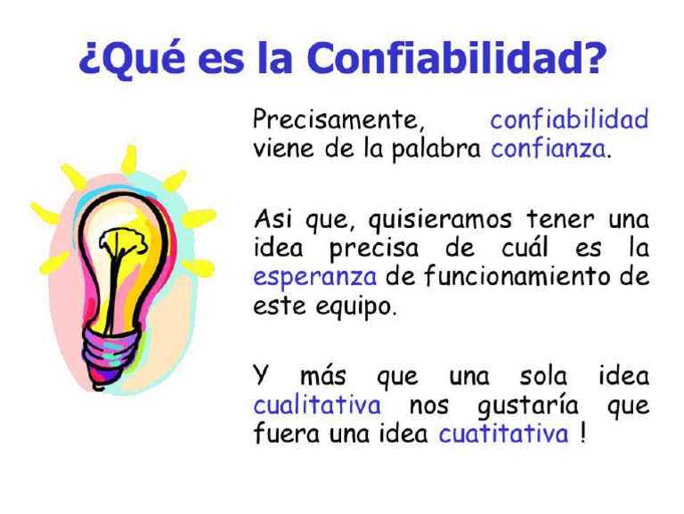 ¿Qué Es La Confiabilidad | PDF