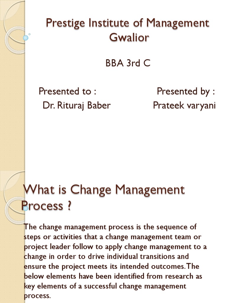 Change Management Process | PDF | Change Management | Project Management