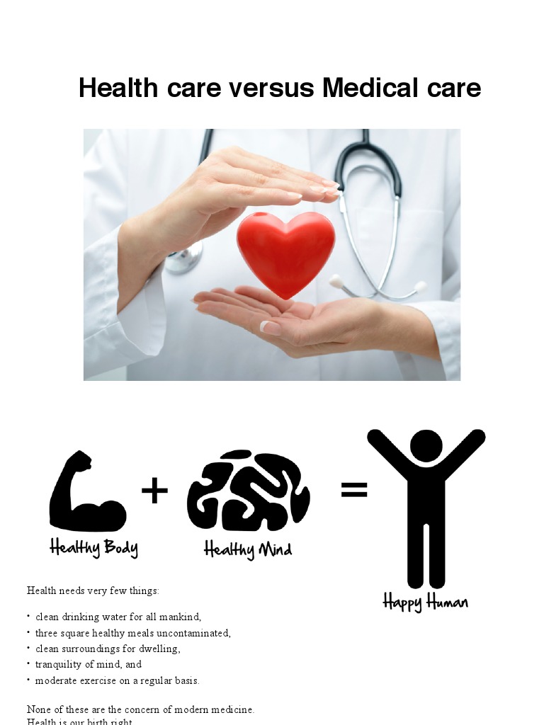 Healthcare vs Medical Care Explained | PDF | Palliative Care | Health Care