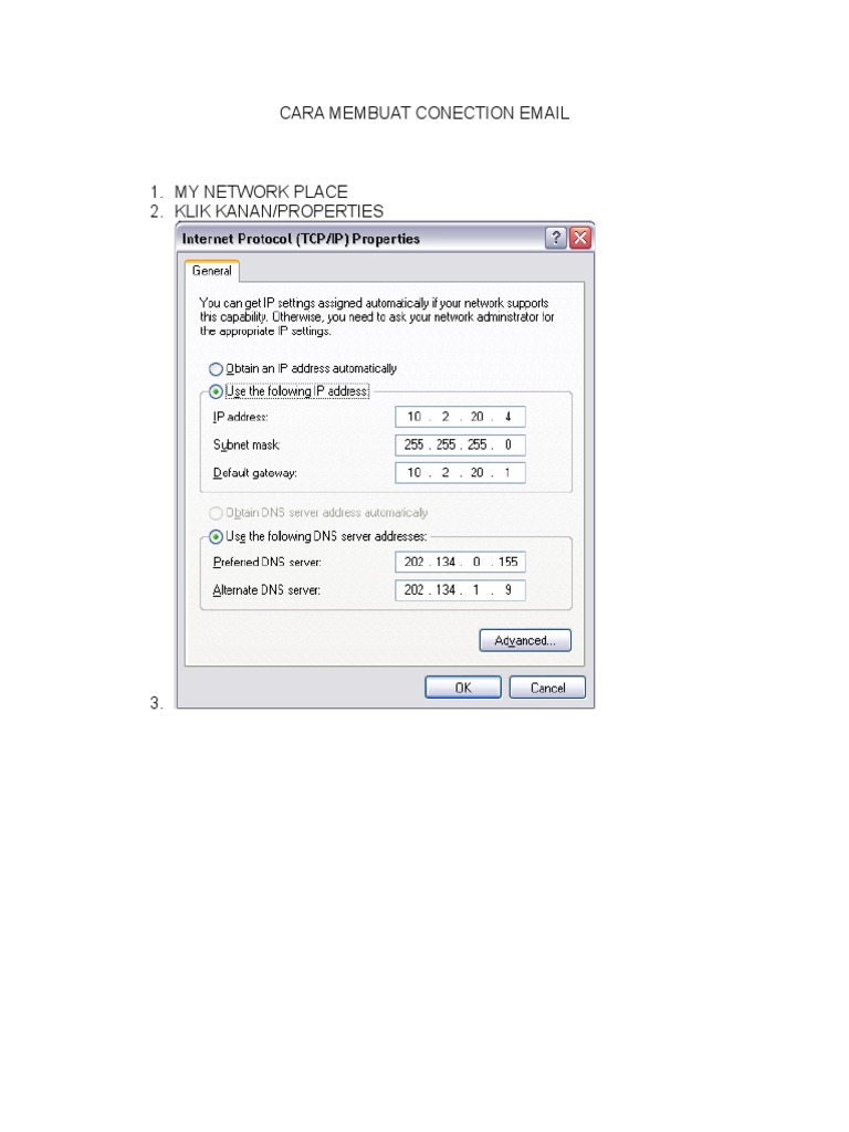 Cara Membuat Koneksi Email | PDF