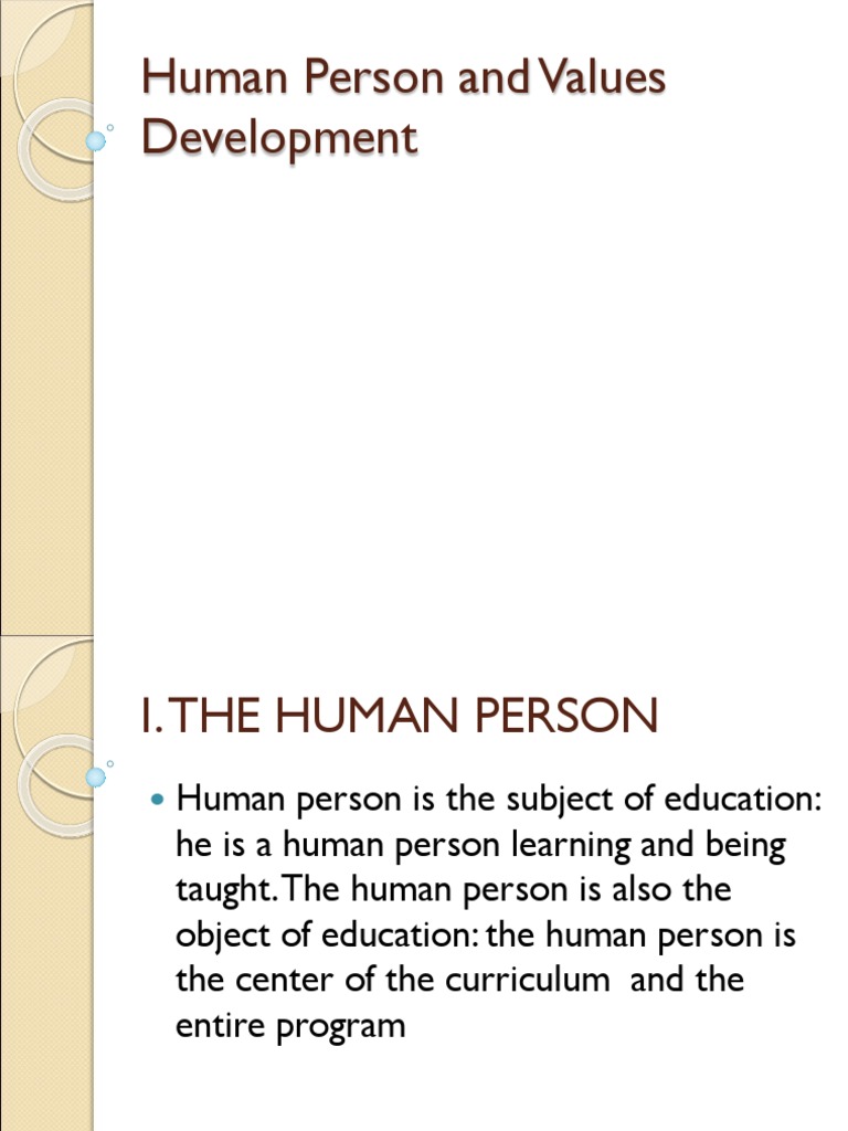 Chapter 3 Human Person and Values Development | PDF | Value (Ethics) | Self